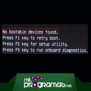 No Bootable Device. Error 3f0: No Hay Dispositivo De Arranque