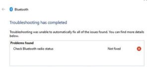 How to Fix “Check Bluetooth Radio Status”