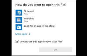 How to Open an ASPX File in Windows 11,10, 8.1 and 7
