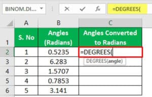 Degrees Function In Excel. What It Is, How To Use It And 3 Examples