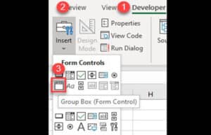 Adding and Grouping a Radio Button in Excel