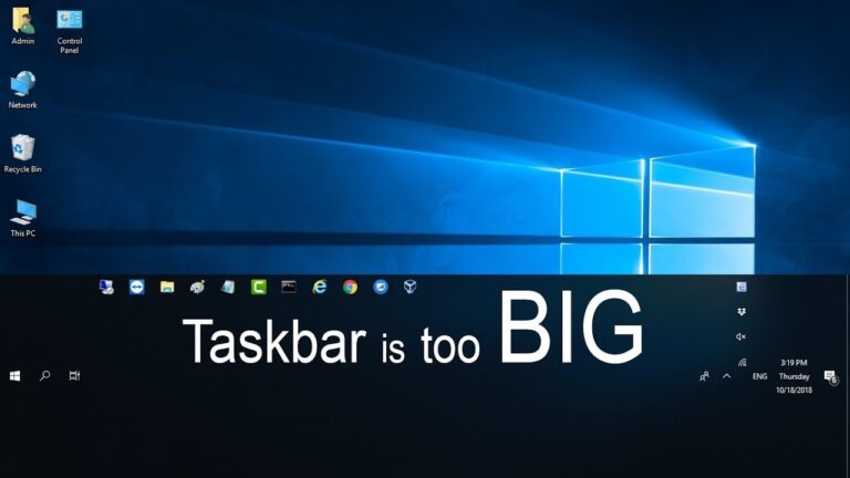 Windows 10: Why is the taskbar so big? - Mundobytes
