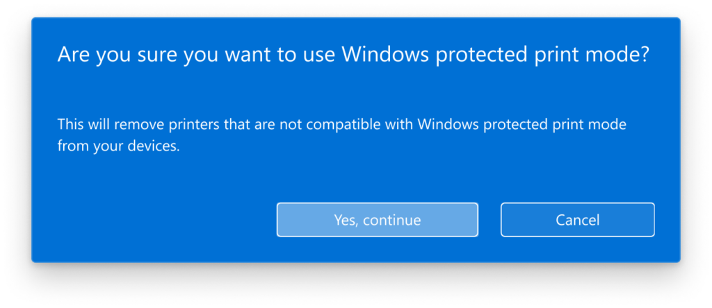 Enable Windows Protected Print Mode in Windows 11