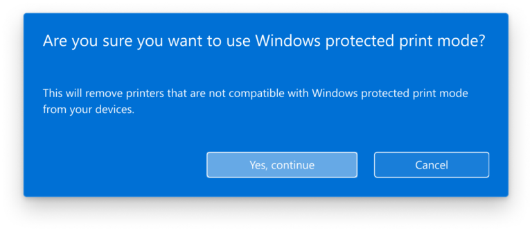 Habilitar Windows Protected Print Mode en Windows 11