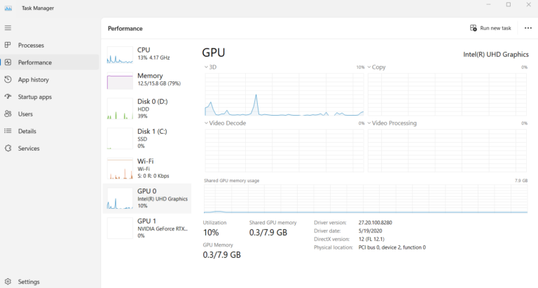 View GPU usage in Windows: all methods explained
