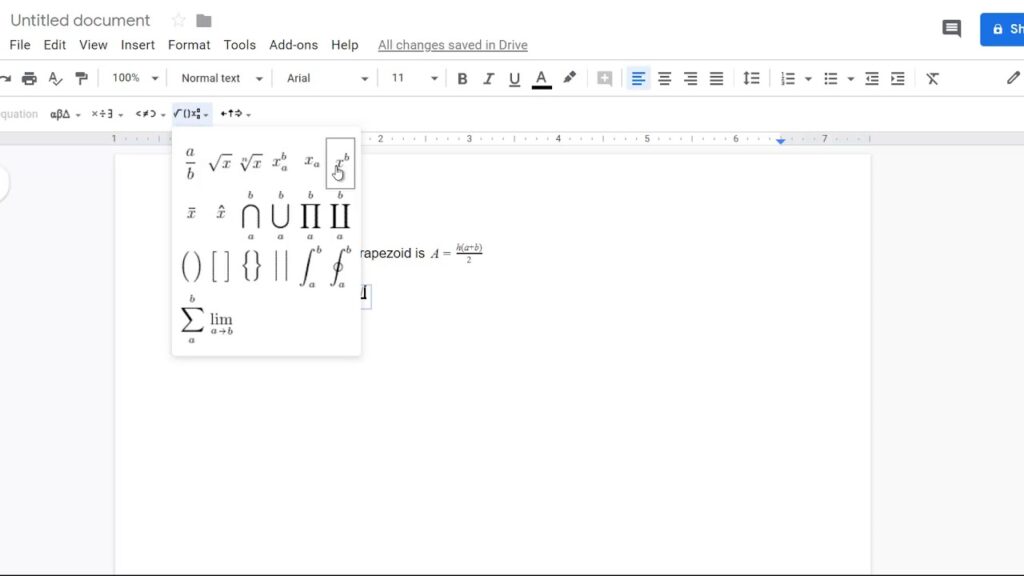 Cara menulis pecahan di Google Docs langkah demi langkah