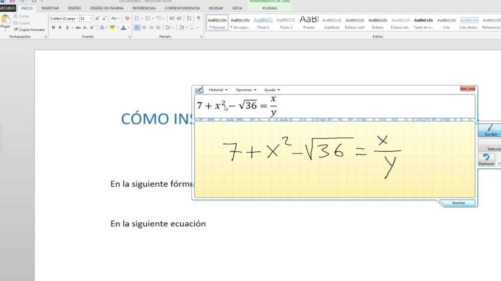 How to insert equations and formulas in Word easily