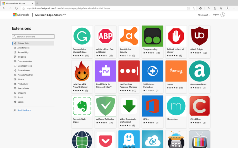 Cara memasang ekstensi di Microsoft Edge langkah demi langkah