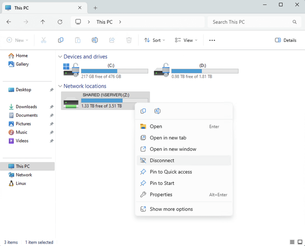 What are shared resources in Windows and how to configure them?