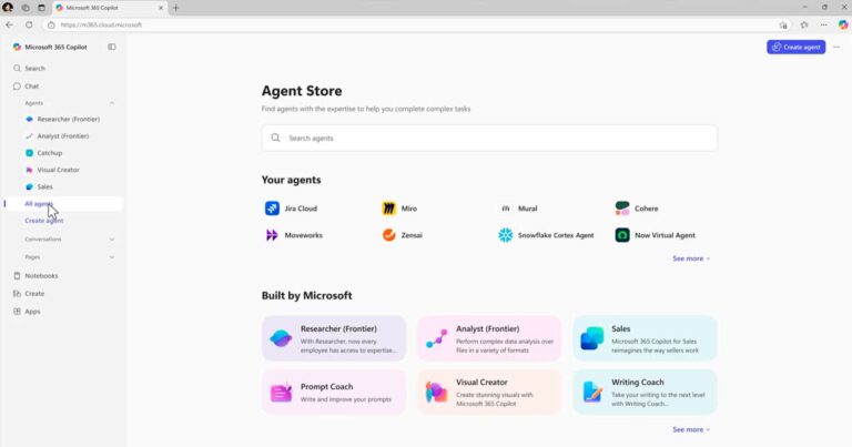 Microsoft Agent Store: What it is and how it works in Microsoft 365