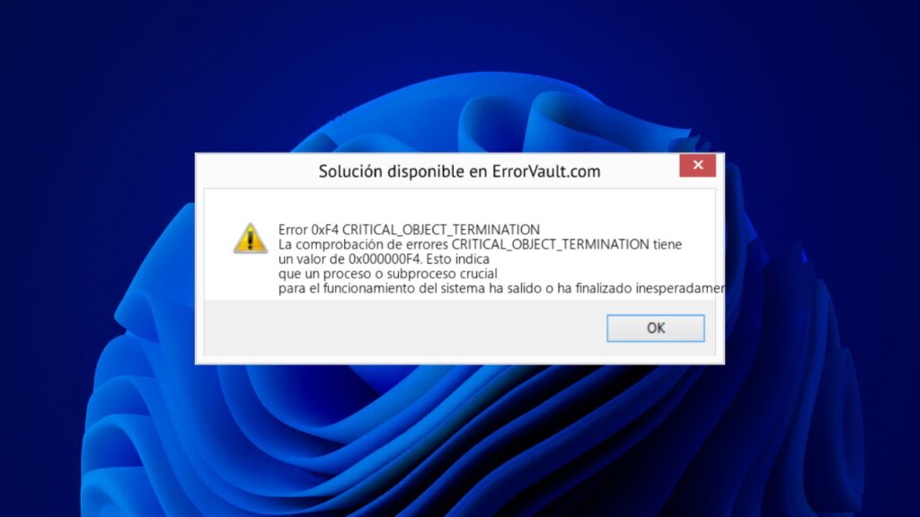 Kaip Ištaisyti Critical Object Termination Klaidą 0x000000f4 Sistemoje