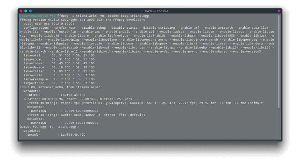 Comandos FFmpeg en Linux: Ejemplos prácticos y conversiones de formatos