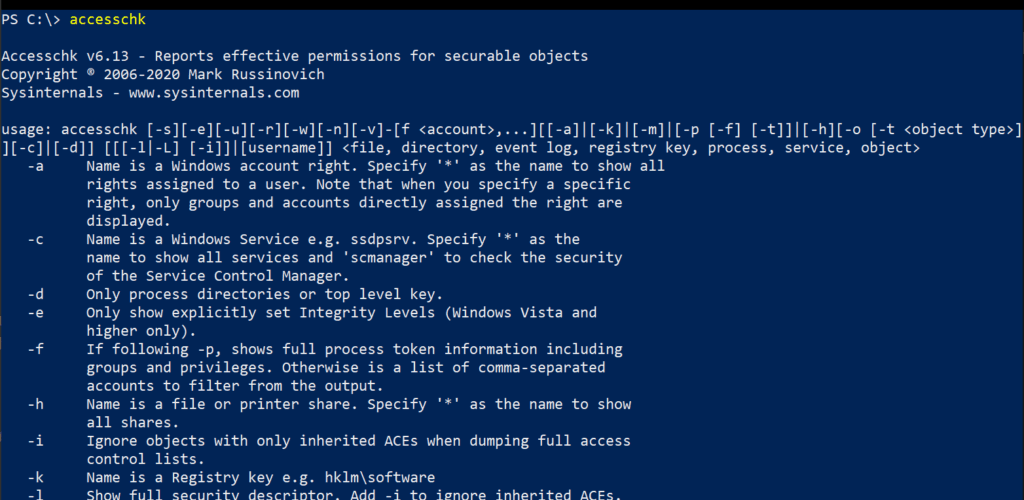 How to use AccessChk in Windows: tutorial, options, and examples