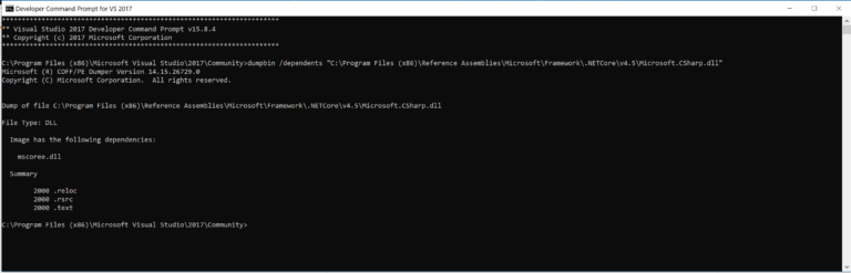 View DLL dependencies easily with DUMPBIN