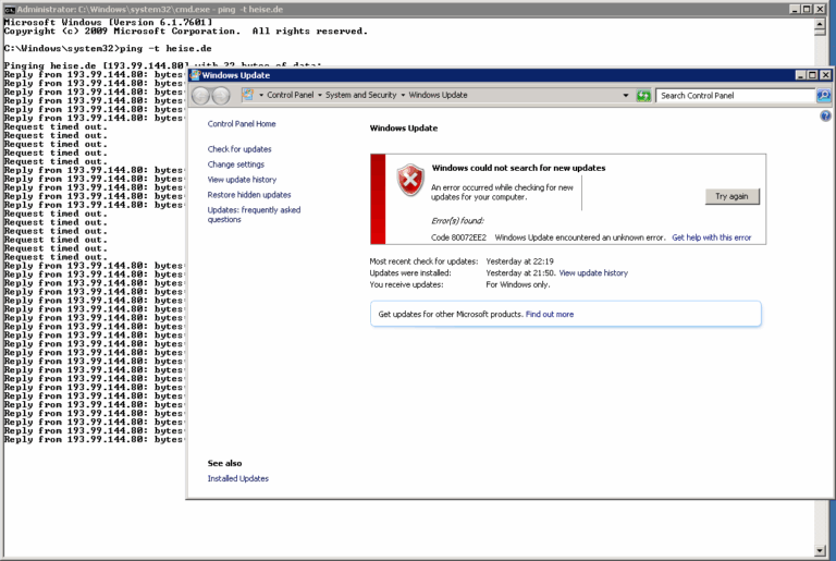 Solución definitiva al error 80072efe de Windows Update paso a paso