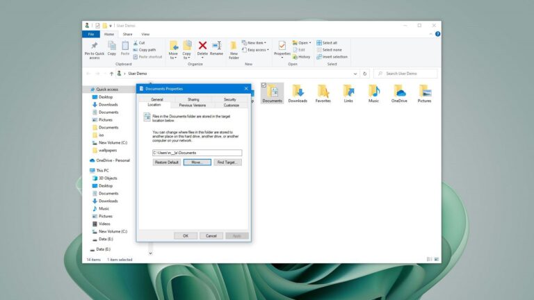 How to move user folders in Windows 11 step by step
