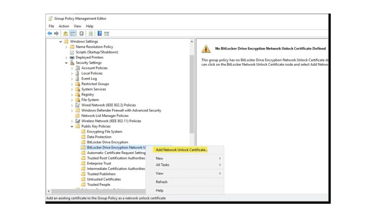How to set up BitLocker with TPM, PIN, and Network Unlock in Windows 11