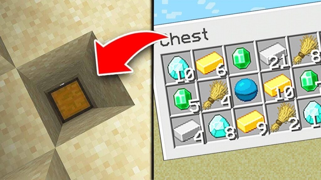 Tricks to find buried treasure in Minecraft step by step