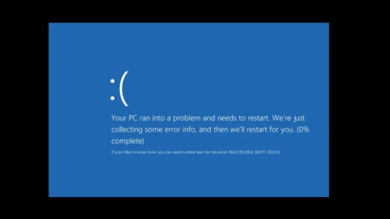 如何解决 Windows 中的 INACCESSIBLE_BOOT_DEVICE 错误