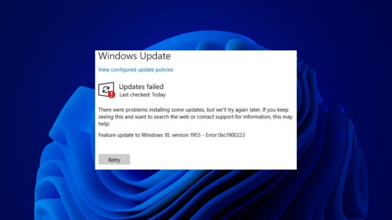 Fix error 0xC1900223 in Windows Update step by step