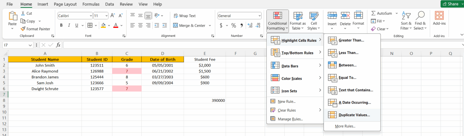 Highlight values that change more than one threshold in Excel easily