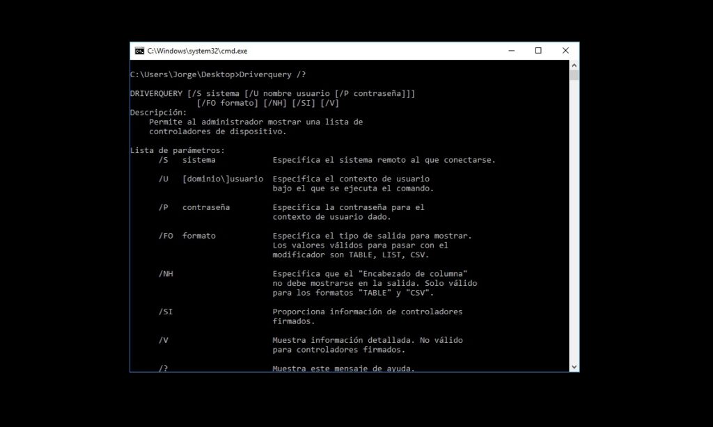 How to view installed drivers in Windows with DriverQuery