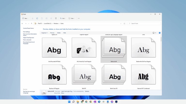 How to install your own fonts in Windows 11 step by step