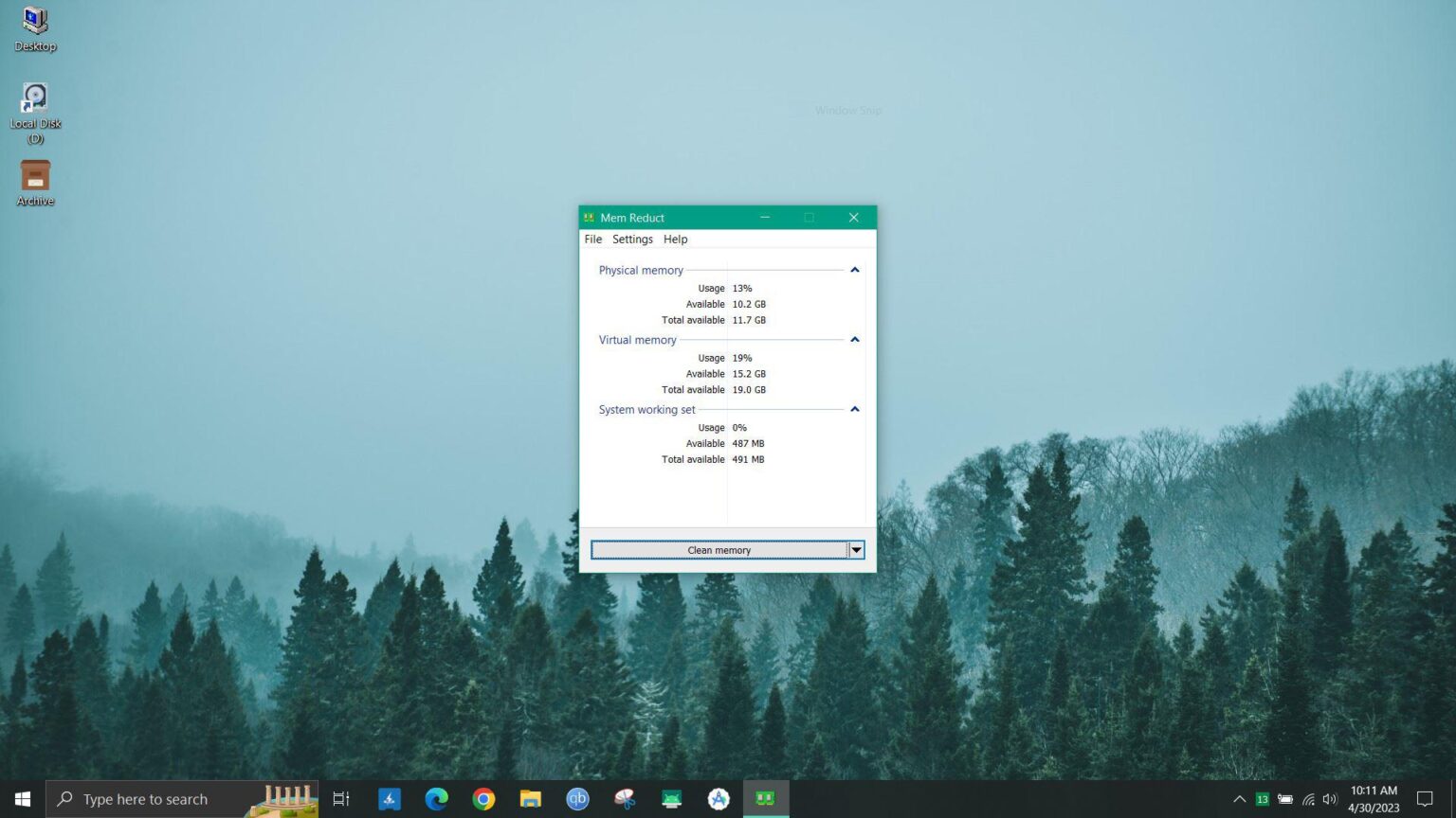 Guide to freeing up RAM in Windows with Mem Reduct quickly and easily