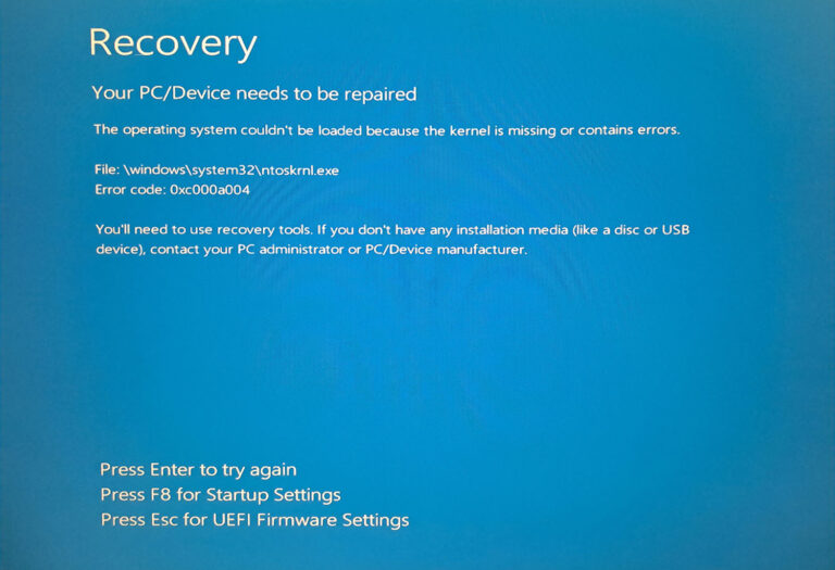 Fix ntoskrnl.exe blue screen step by step in Windows