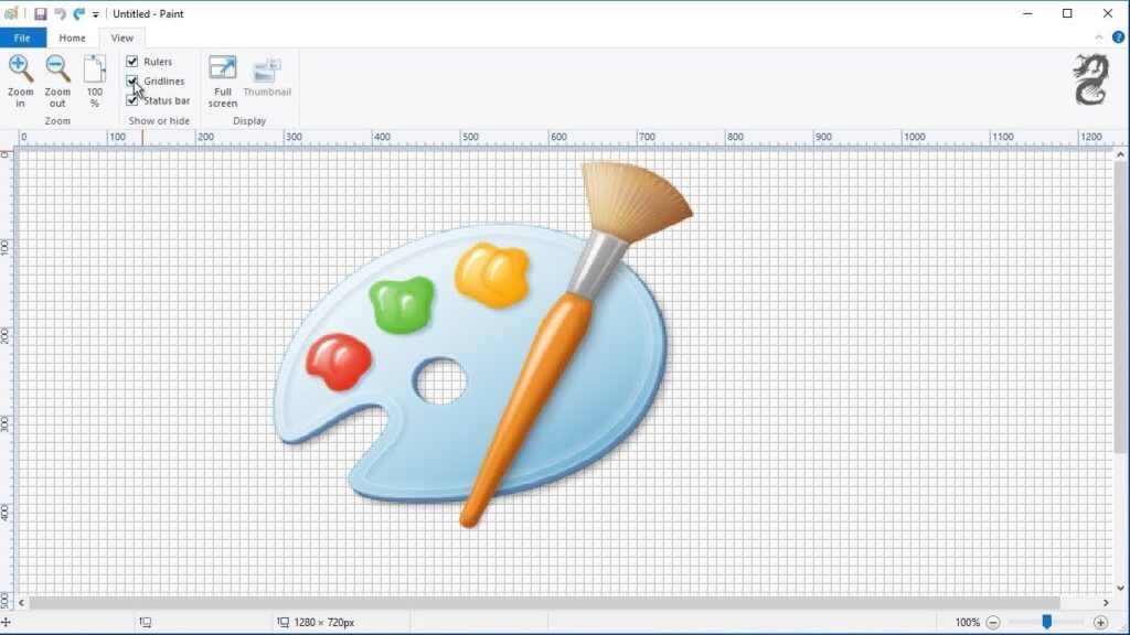 Guide to activating the grid in Paint and taking advantage of all its ...
