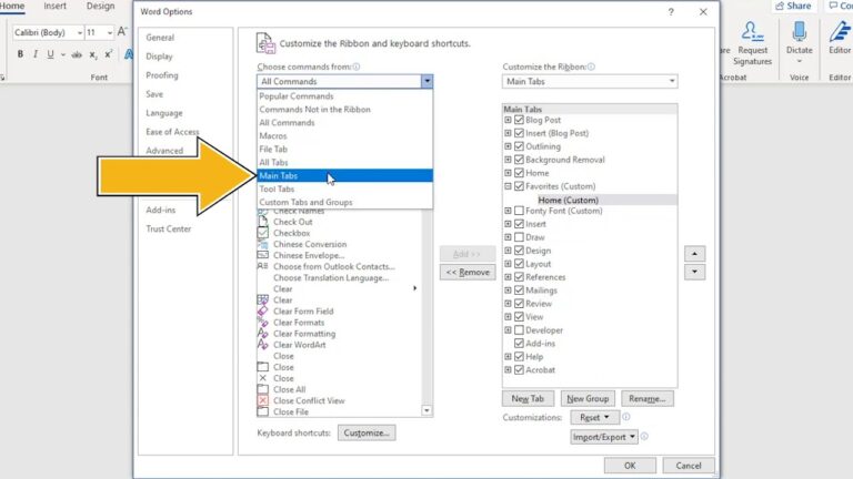 How to Easily Create Custom Tabs on the Word Ribbon