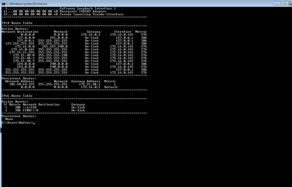 How to use Route Print to view and edit routes in Windows