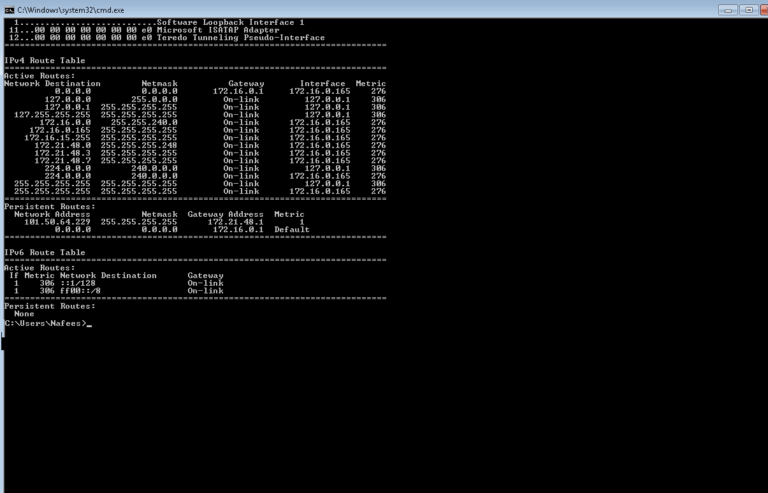 How to use Route Print to view and edit routes in Windows