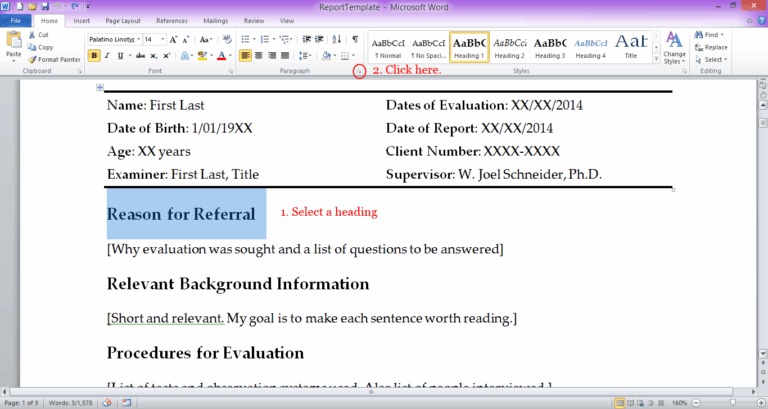 How to easily split a document into sections in Word