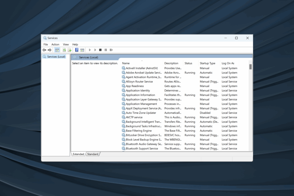 services.msc 콘솔을 재설정하고 서비스를 복원하는 방법