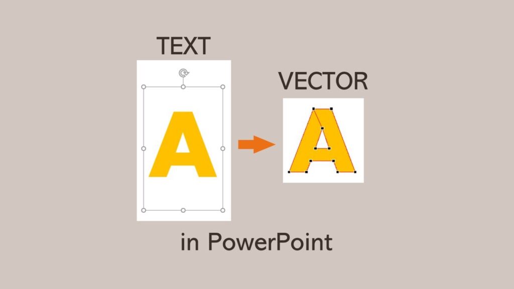 Convert text to vector images for editing in PowerPoint