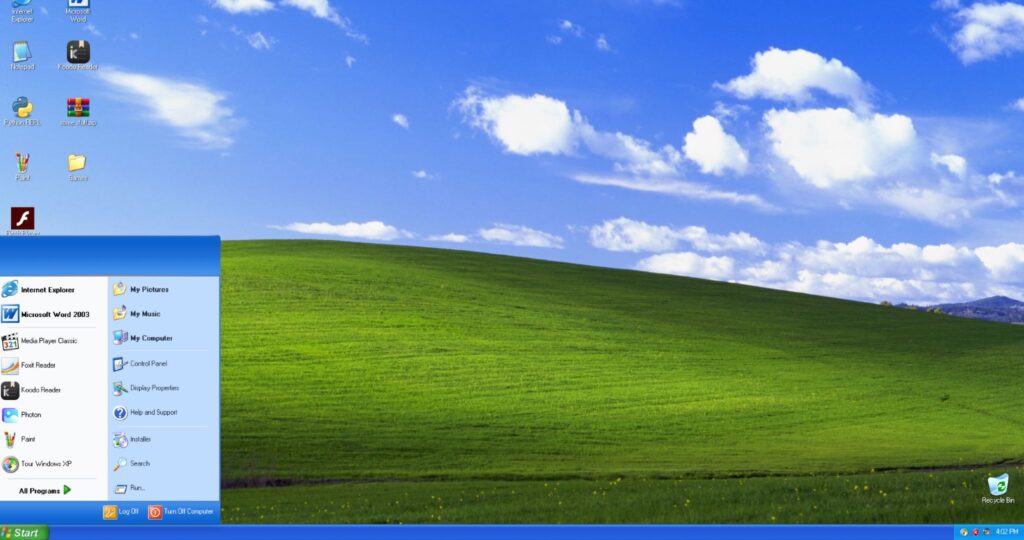 How to use Windows XP online with win32.run in the browser