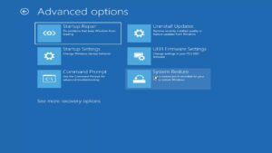 Boot into advanced startup options in Windows 11