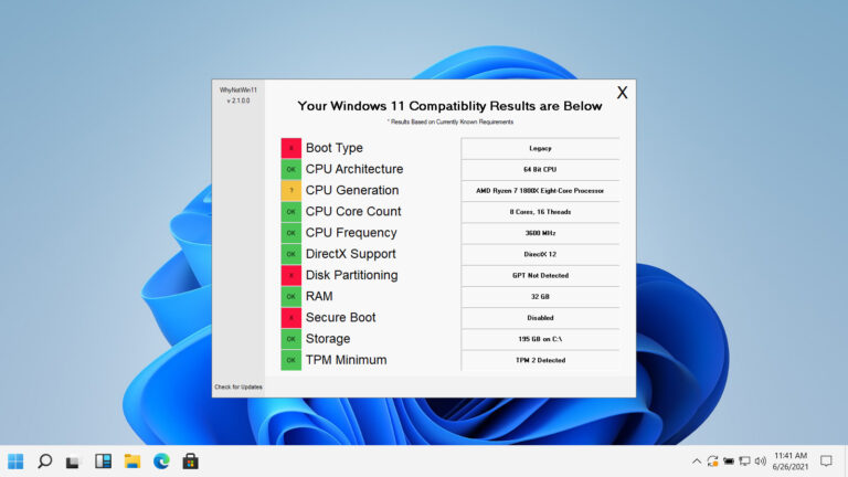 Como usar o PC Health Check para visualizar o status do sistema