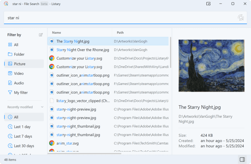 Listary: Quick search and file launcher in Windows