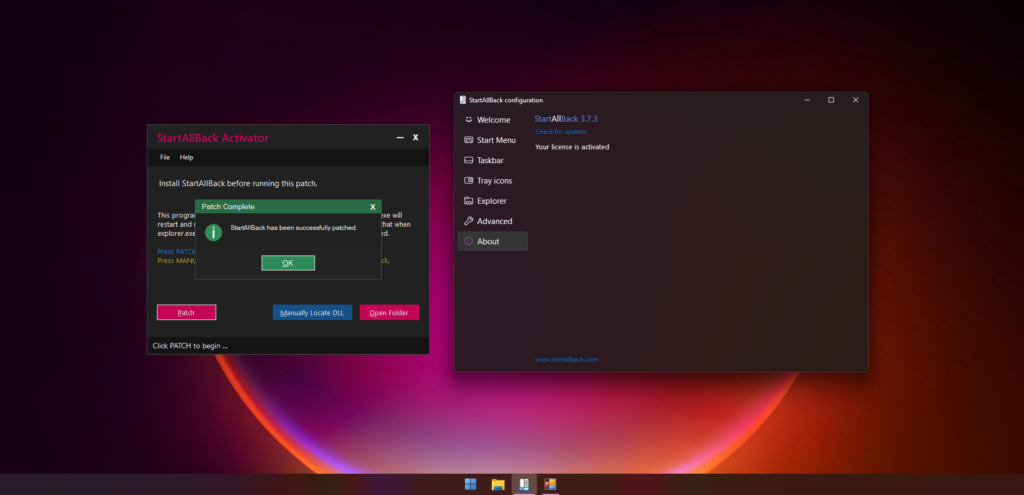 Guide to customizing the taskbar and start menu with StartAllBack