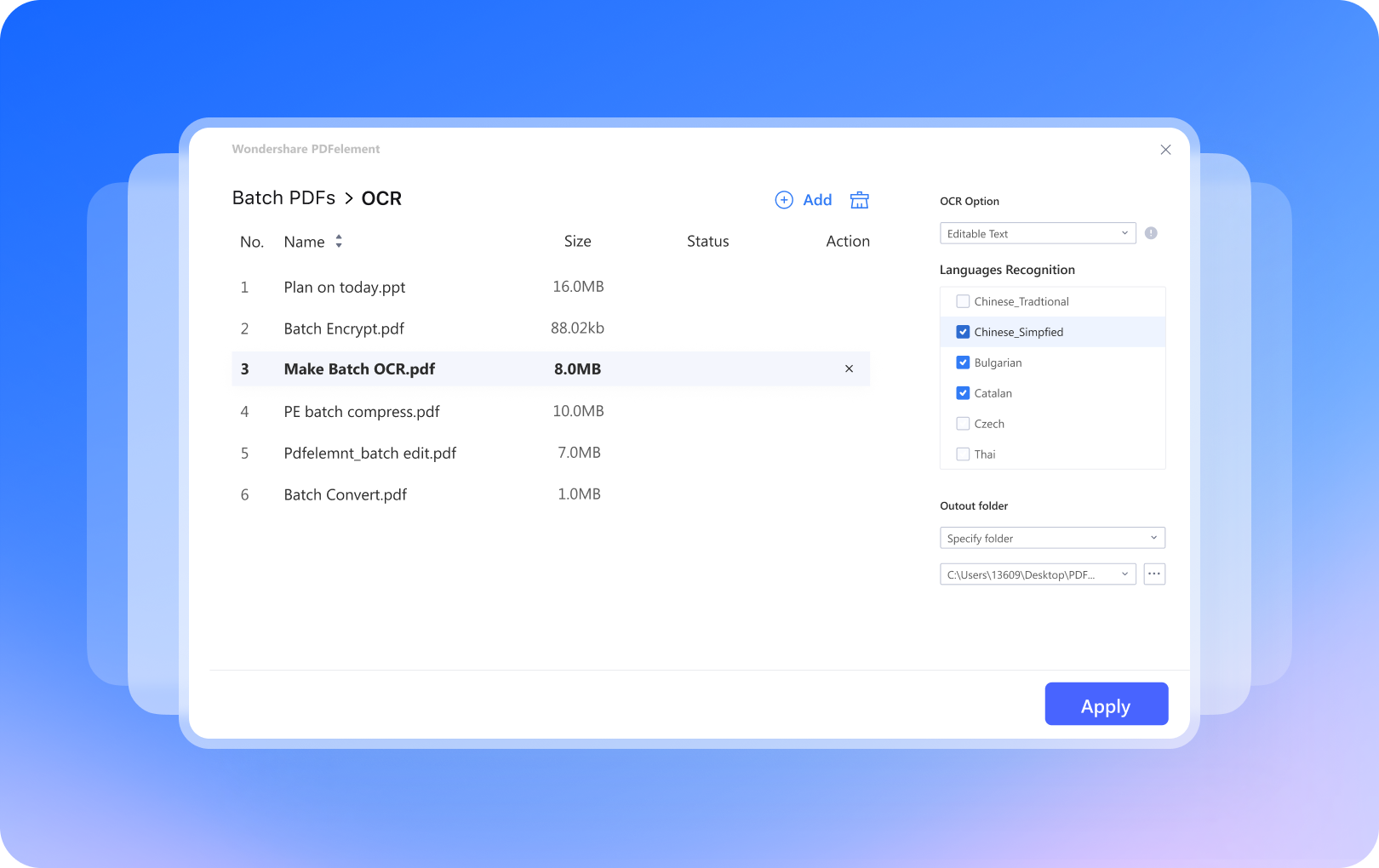 Edit text from a scanned PDF using OCR and PDFelement